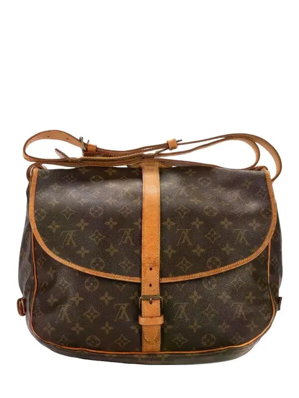 LOUIS VUITTON Saumur Gm Monogram Shoulder Bag - Brown