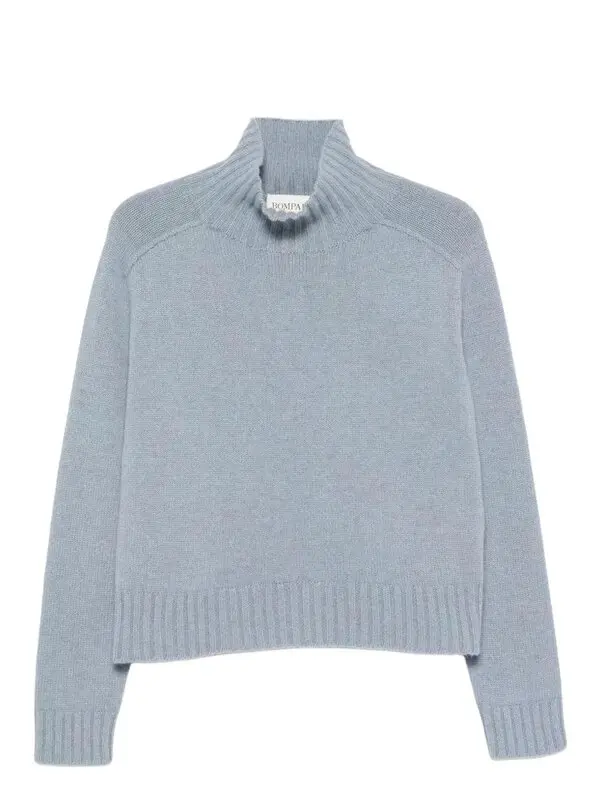 Eric Bompard Cashmere Turtleneck Jumper - Blue