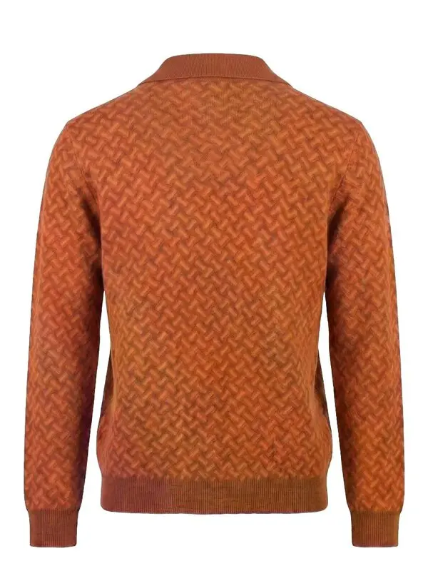 DRUMOHR Geometric Pattern Cashmere Sweater - Orange