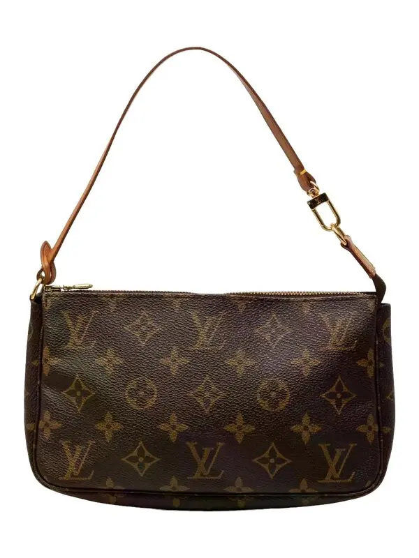 LOUIS VUITTON 2002 Monogram Pochette Accessoires Shoulder Bag - Brown