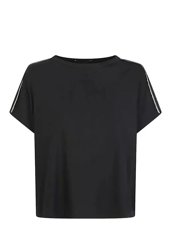 Fabiana Filippi Monili Trim T-shirt - Black