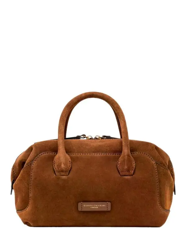 GIANNI CHIARINI Gemma Suede Leather Tote Bag - Brown