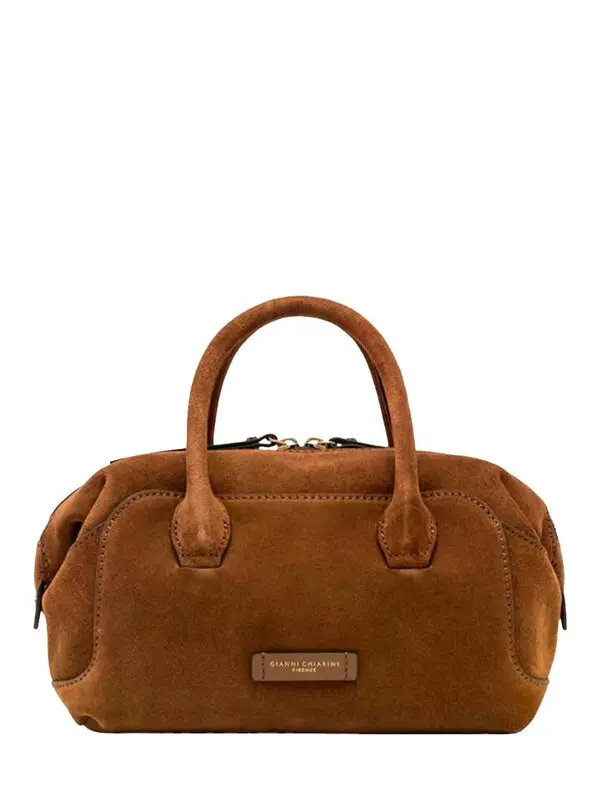 GIANNI CHIARINI Gemma Suede Leather Tote Bag - Brown