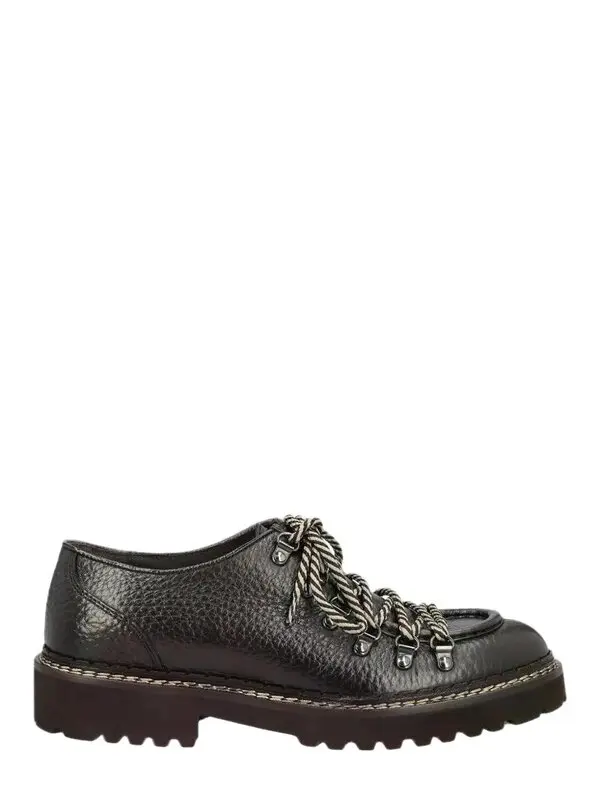 DOUCAL'S Grain-leather Lace-up Shoes - Brown