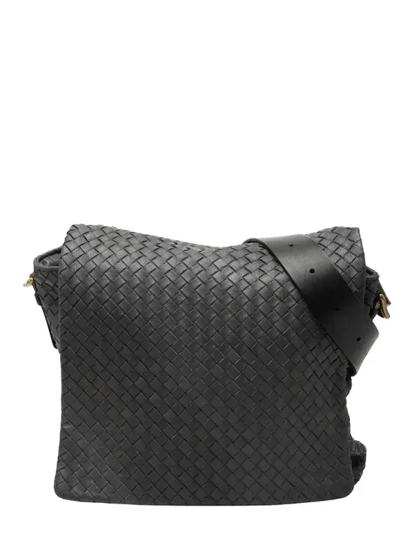 Bottega Veneta 2009 Nappa Intrecciato Messenger Bag - Grey
