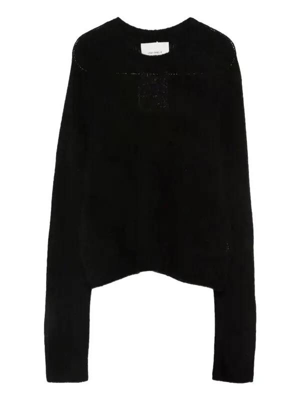 LISA YANG Solene Crew-neck Long-sleeve Sweater - Black