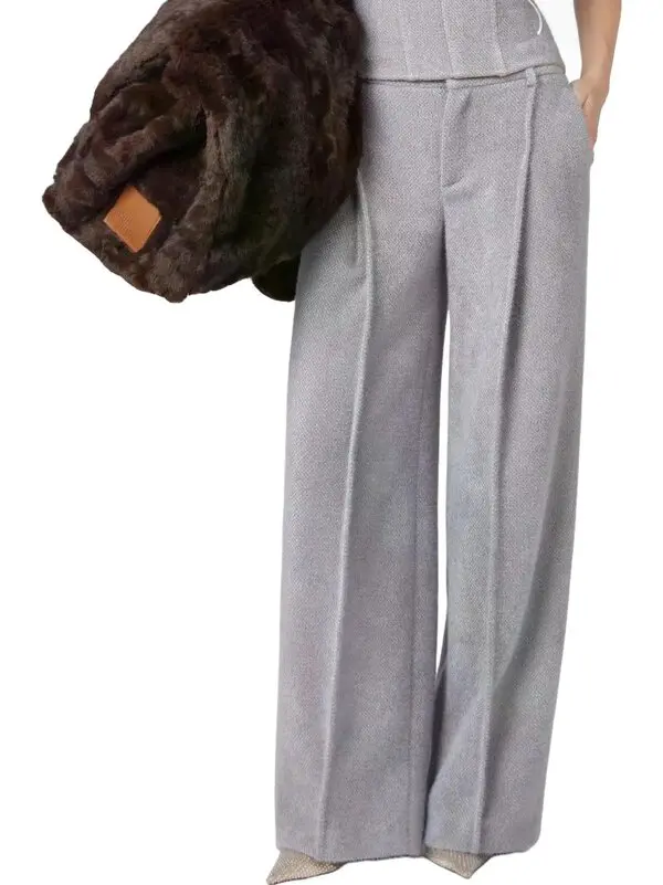 Giuseppe Di Morabito Pleated Wide-leg Trousers - Grey