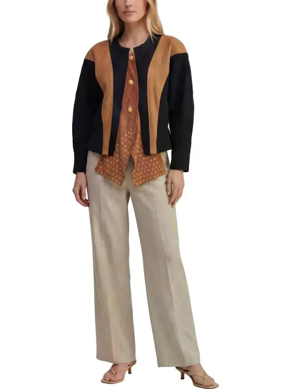 Thierry Mugler Studded Panelled Jacket - Black