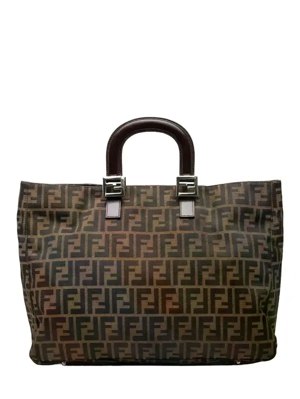 Fendi Zucca Canvas Twins Tote Bag - Brown