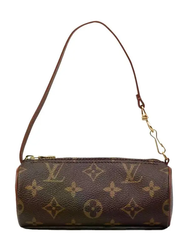 LOUIS VUITTON Monogram Papillon Pochette Handheld Bag - Brown