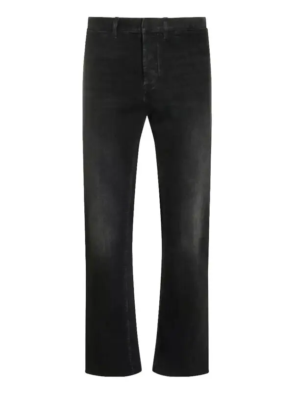 Gucci Web-stripe Straight-leg Jeans - Black