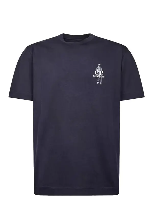 C.P. COMPANY Logo-print T-shirt - Blue