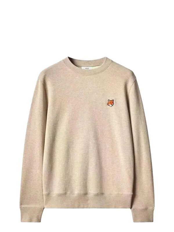 Maison Kitsuné Fox Head-patch Sweatshirt - Neutrals