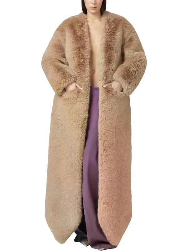 Giuseppe Di Morabito Faux Fur Coat - Neutrals