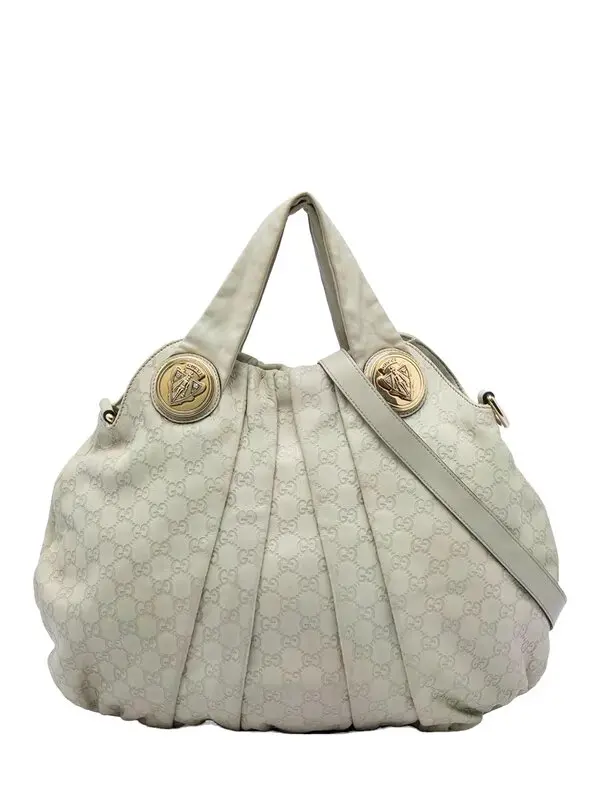 Gucci 2016-2026 Large Guccissima Hysteria Satchel - Brown