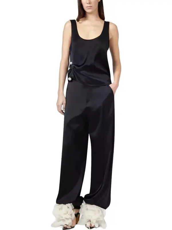 Giuseppe Di Morabito Crystal-embellished Ruched Top - Black
