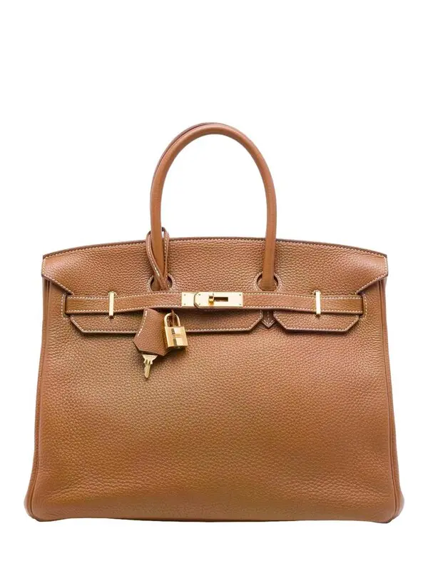 Hermès 35cm Togo Leather Birkin Retourne Handbag - Brown
