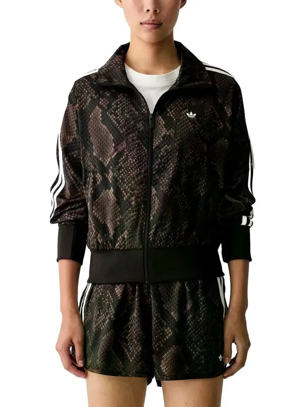 Adidas Snakeskin Print Track Jacket - Brown