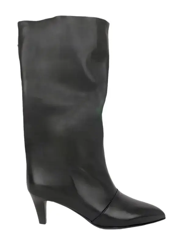 LINDA BAUMANN Pointed-toe Slouchy Boots - Black