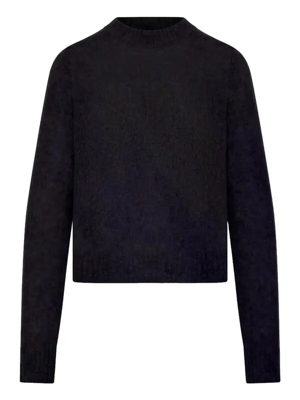 LISA YANG Solene Ribbed-trim Knitted Sweater - Black