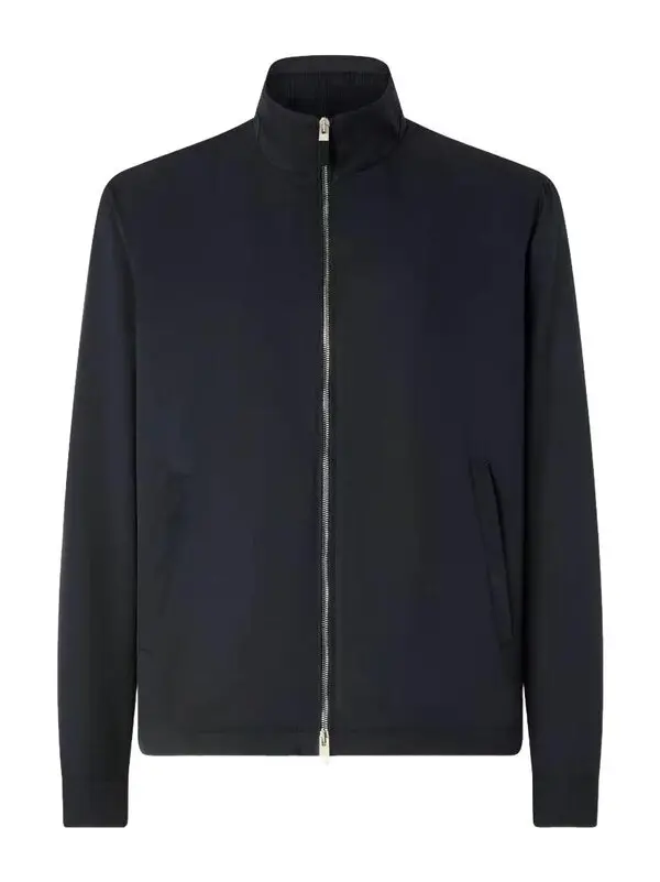 Zegna Navy Microfiber Motorin 100cc Blouson - Blue