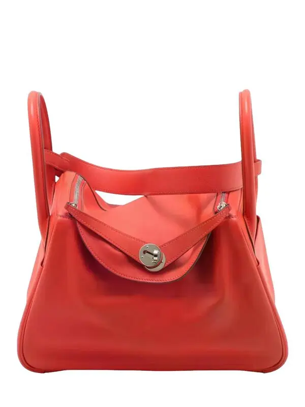 Hermès Clemence Lindy Shoulder Bag - Red