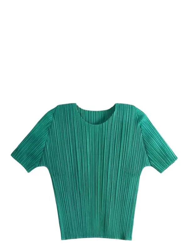 Issey Miyake Monthly Colors July Pleated Top - Green