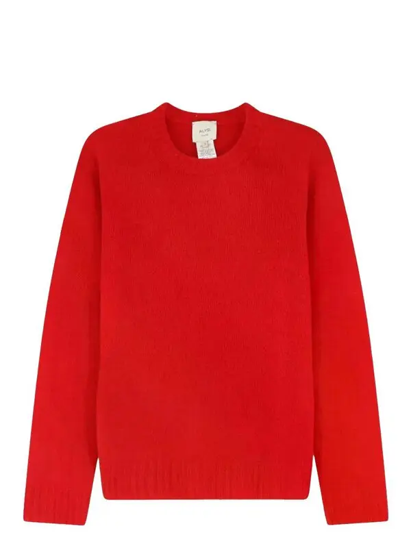 ALYSI Ribbed-trim Crew-neck Sweater - Red