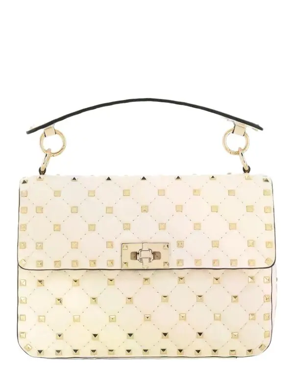 Valentino Garavani Rockstud Spike Quilted Leather Tote Bag - Neutrals