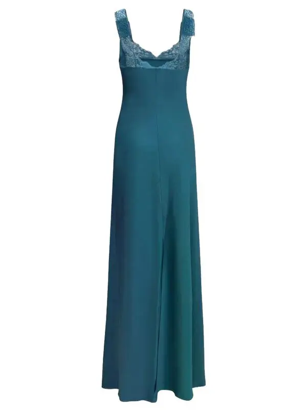 FORTE_FORTE Lace-trim Slip Dress - Blue