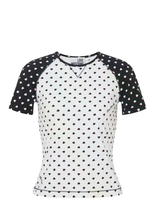 Moschino Printed Technical Jersey T-shirt - White