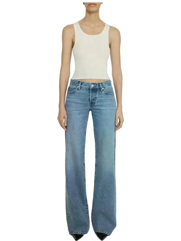 FRAME The Gray Low-rise Jeans - Blue