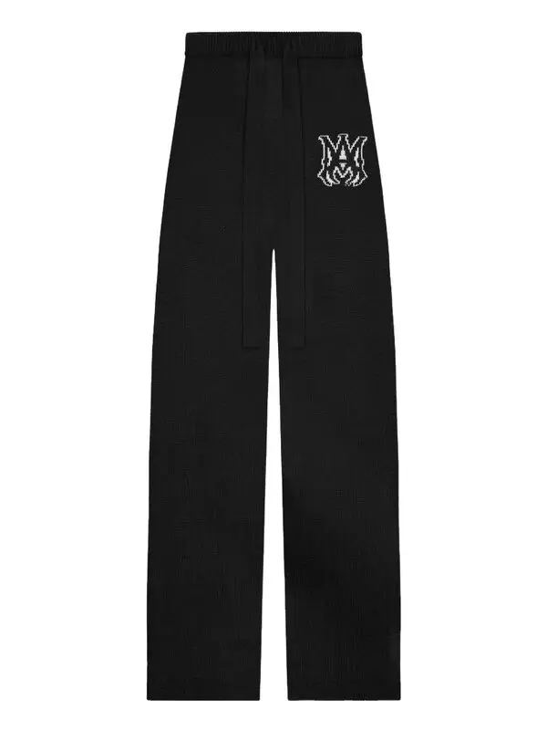 Amiri Logo Embroidered Drawstring Trousers - Black