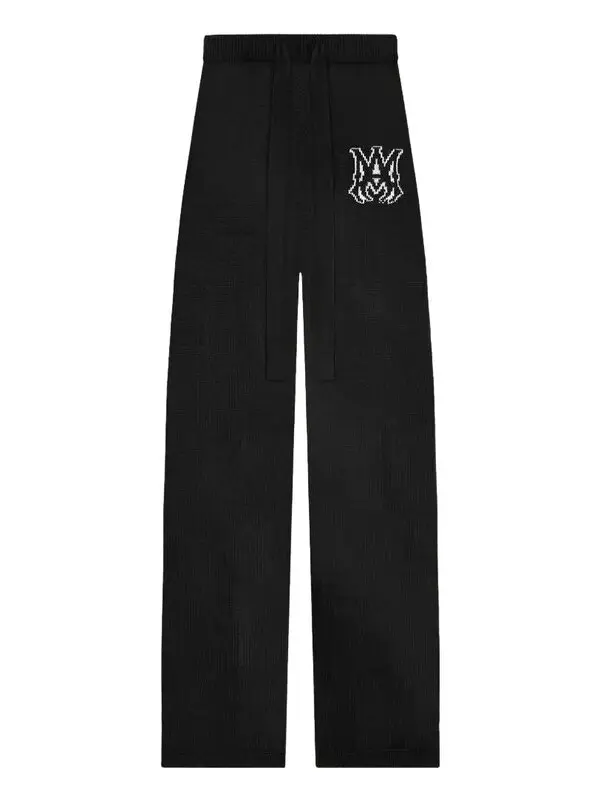 Amiri Logo Embroidered Drawstring Trousers - Black