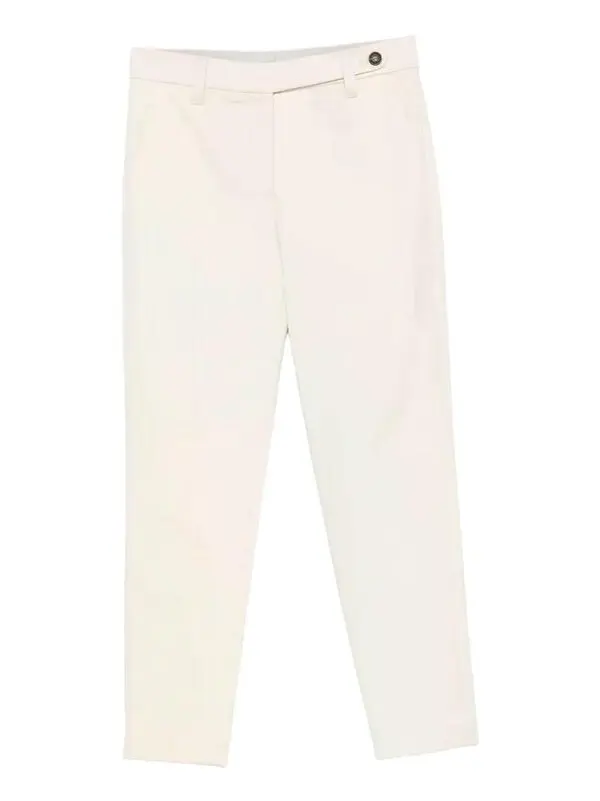 Brunello Cucinelli Slim-fit Button-fastening Trousers - Neutrals