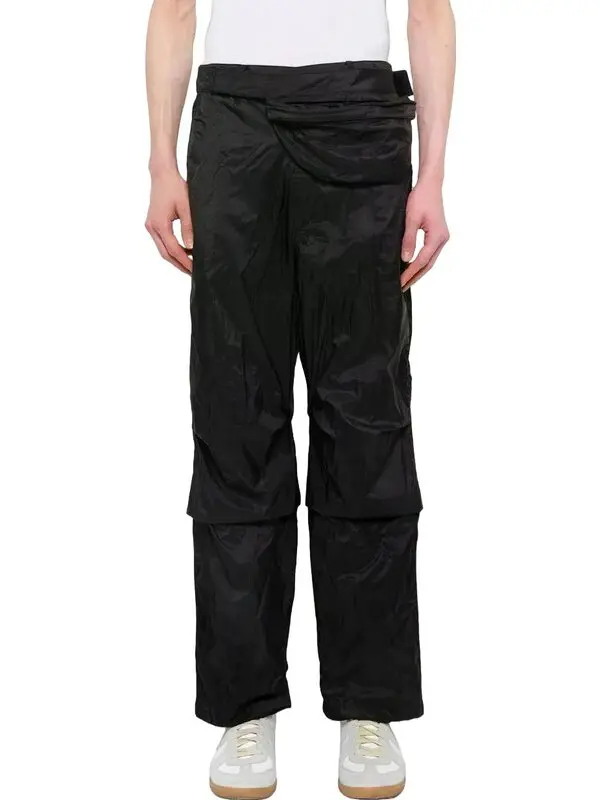 JUUN.J Belt-bag Detailed Panelled Trousers - Black