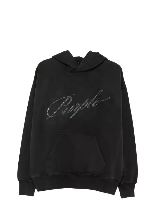 PURPLE BRAND Crystal Logo Hoodie - Grey