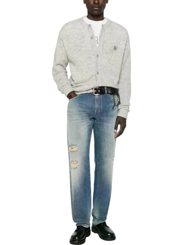 Dolce & Gabbana Distressed Straight-leg Jeans - Blue