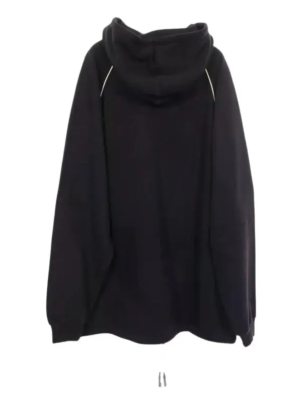 Gucci Cotton Web Stripe Half-zip Hoodie - Black
