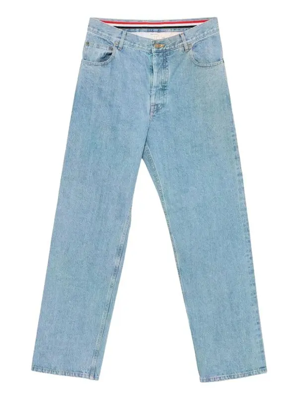 Thom Browne Five-pocket Jeans With Buckle Strap Detail - Blue