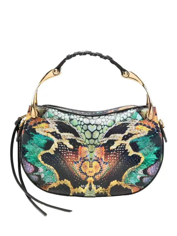 Alexander McQueen Wishbone Printed Tote Bag - Black