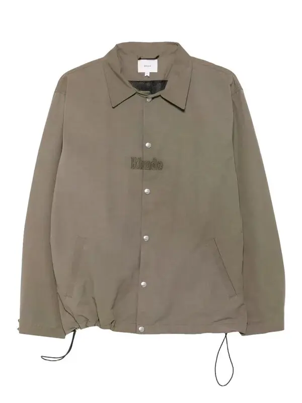 Rhude Logo-embroidered Overshirt - Green