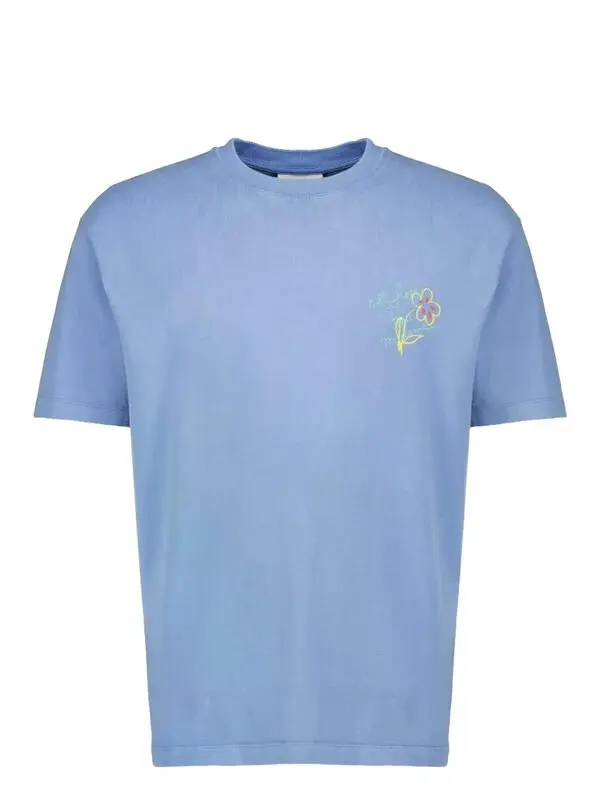 Drole De Monsieur Esquisse Slogan-print T-shirt - Blue