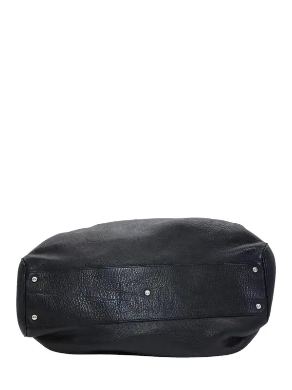 FERRAGAMO Buckle-detail Leather Shoulder Bag - Black