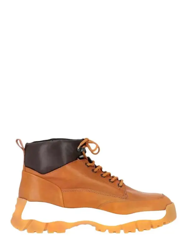 TOD'S Lace-up Panelled Boots - Brown