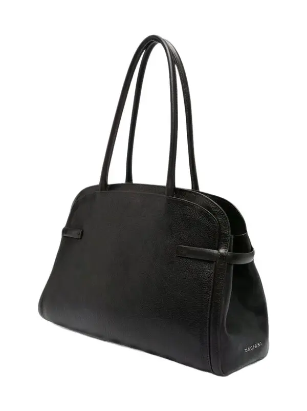 Orciani Large Aura Soft Logo-plaque Leather Tote Bag - Brown