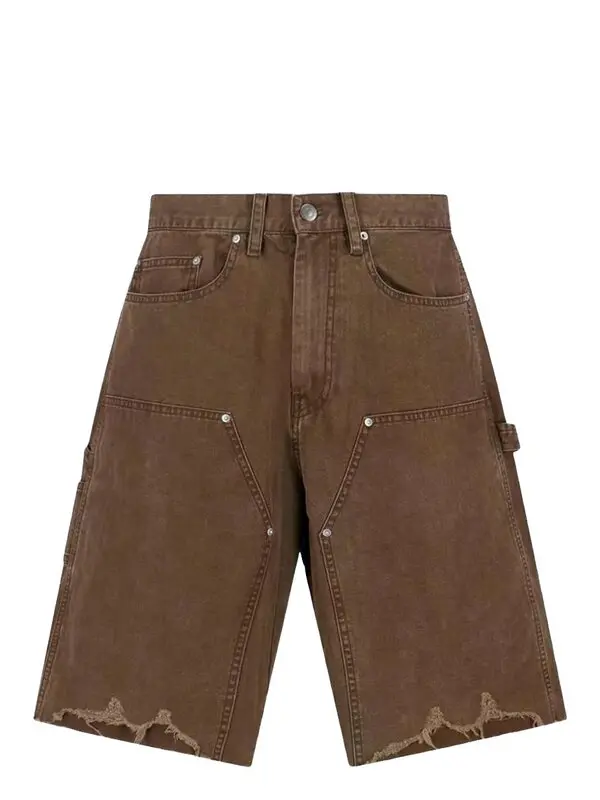 TONYWACK Distressed Effect Bermuda Shorts - Brown