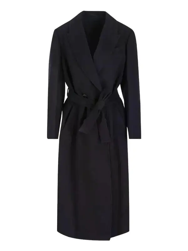Brunello Cucinelli Double-breasted Belted Coat - Blue