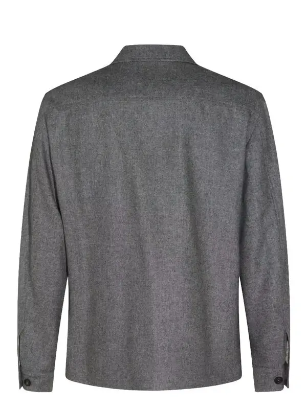 Eleventy Button-up Chest-pocket Jacket - Grey