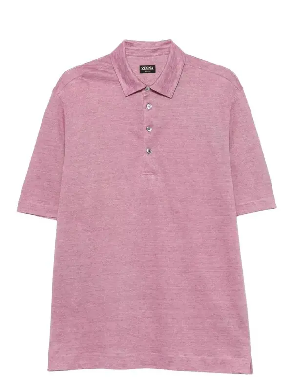 Zegna Short-sleeve Polo Shirt - Pink